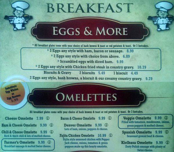 Menu at Fat Daves restaurant, Vancouver