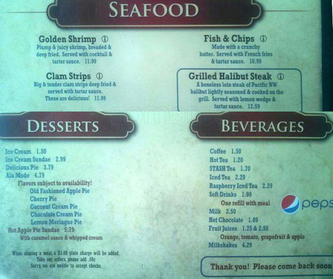 Menu at Fat Daves restaurant, Vancouver