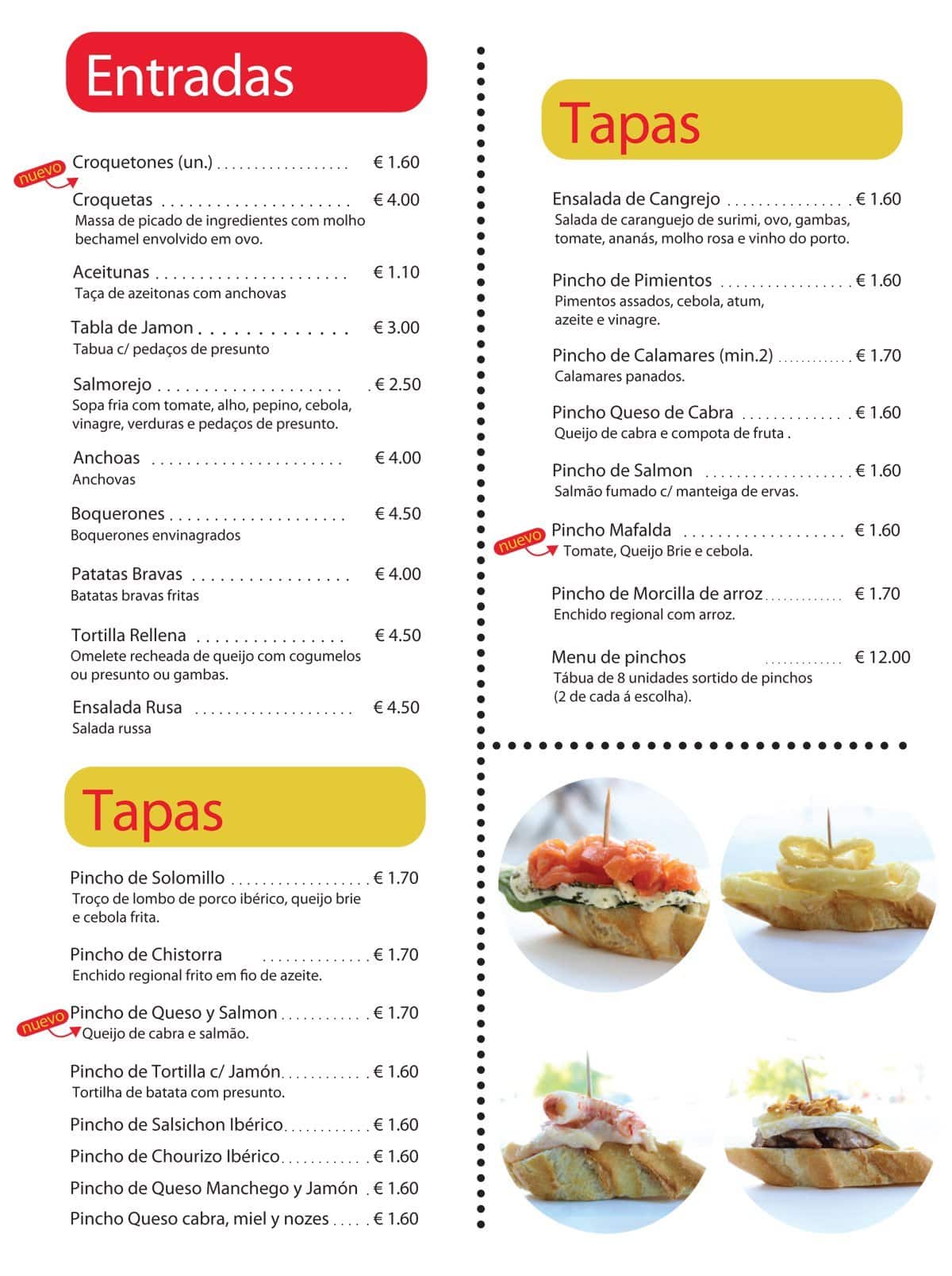 Canto Das Tapas Menu, Menu de Canto Das Tapas, Entrecampos, Lisboa - Zomato Portugal