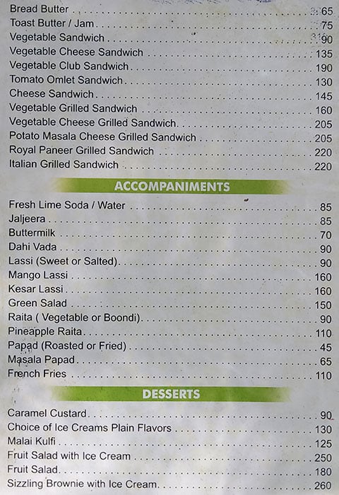 Menu of Goragandhi Juice Corner & Veg World, Borivali West, Mumbai