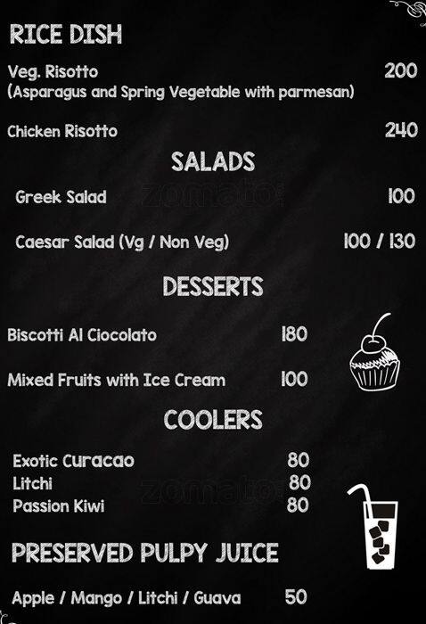 Menu at Coco Jumbo, Bengaluru, 585