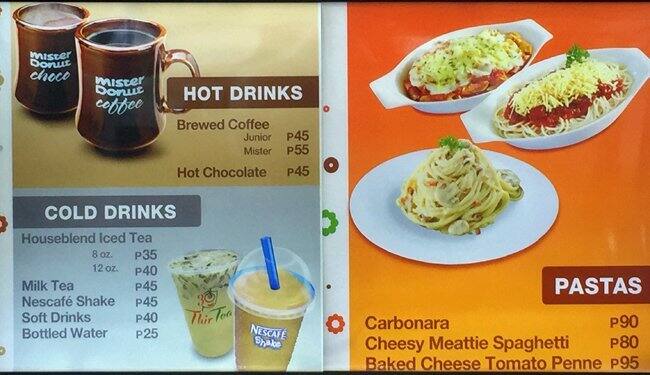 Mister Donut Menu, Menu for Mister Donut, Greenhills, San Juan City ...