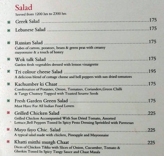 Menu at The Bridge - Velvet Clarks Exotica, Zirakpur