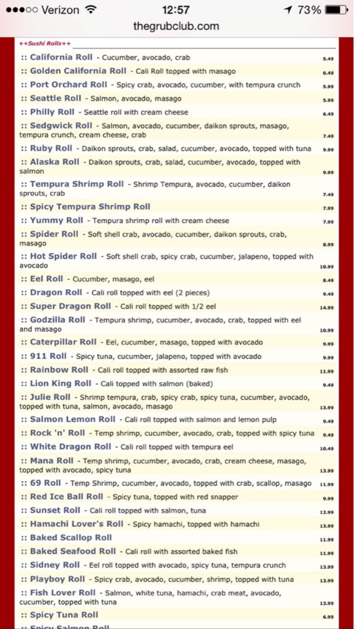 Menu at Mana Sushi & Teriyaki Wok restaurant, Port Orchard, 435 SW ...