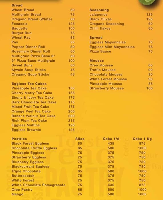 Menu of Breadman By Woss, Perungudi, Chennai