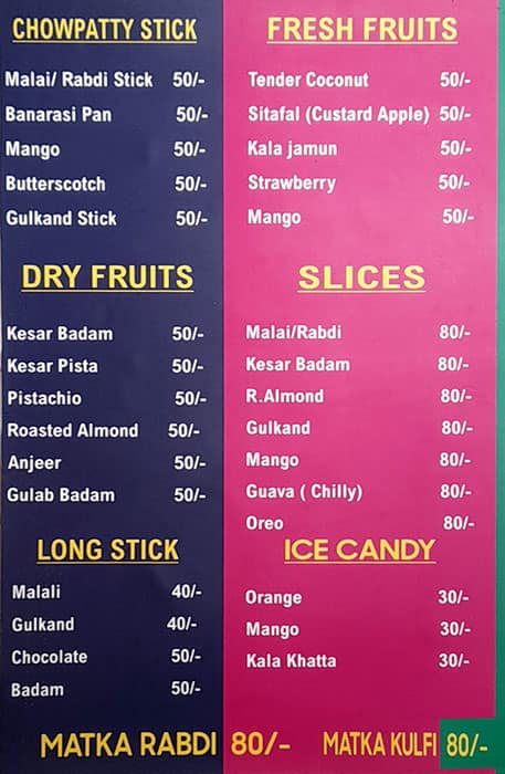 Menu of Lassi And Juice Cafe, JP Nagar, Bangalore