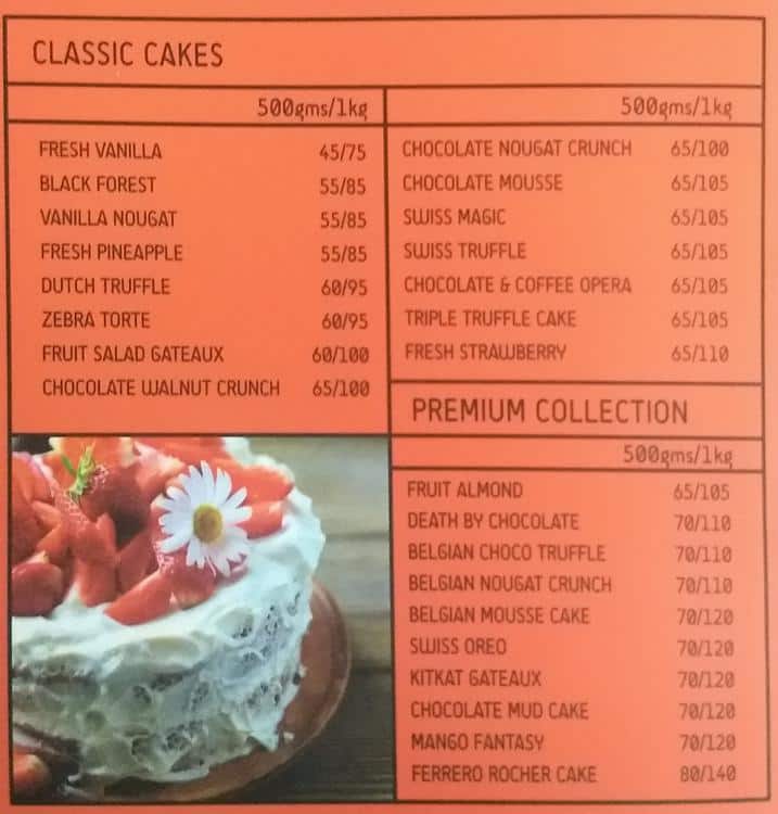 Menu at Brownie Point Cakes & Confectioners - Karama cafe, Dubai, Al ...