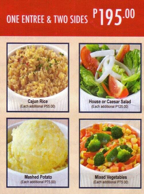 Menu at Gumbo restaurant, Manila, HXFM+XPH