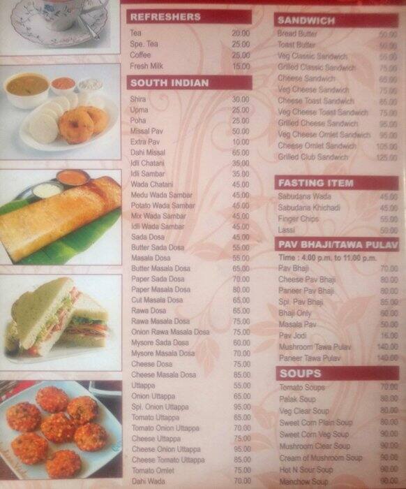 Sai Kaveri Menu, Menu for Sai Kaveri, Aundh, Pune - Zomato