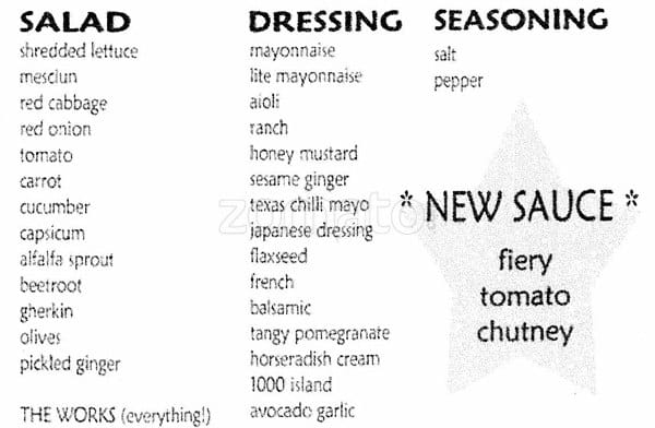 Menu at Knuckle Sandwich, Auckland, 452 Lake Rd