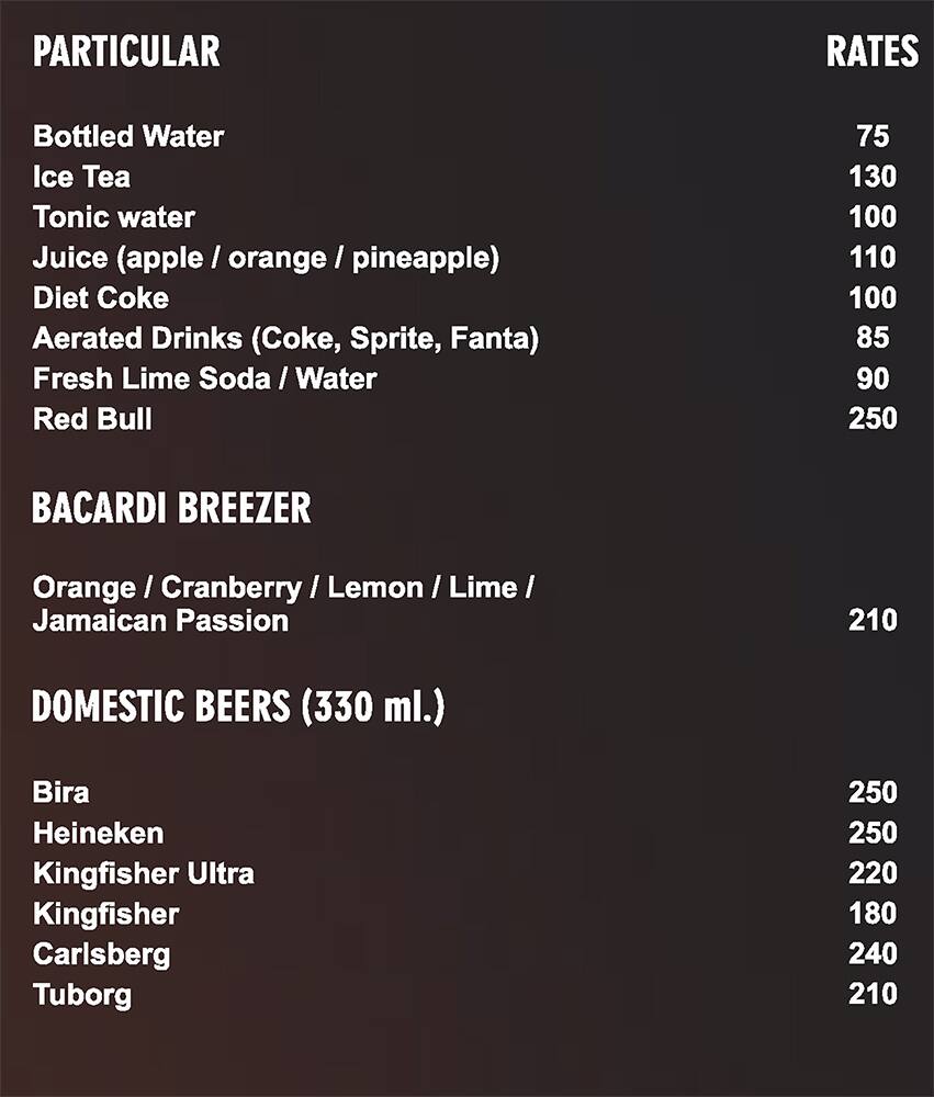 Menu of Little Italy, Shivaji Nagar, Pune