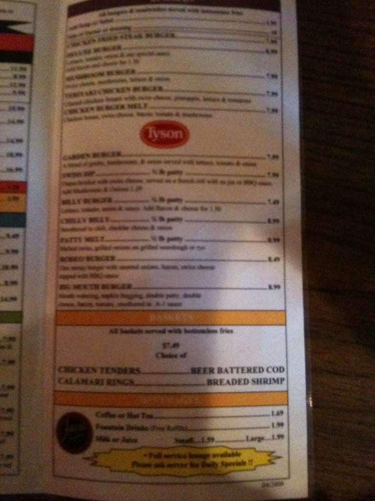 Menu at Buzz Inn Steakhouse & Lounge, Wenatchee