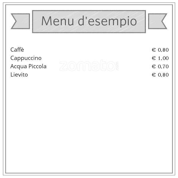 Menu at Caffè al Parco pub & bar, Rome