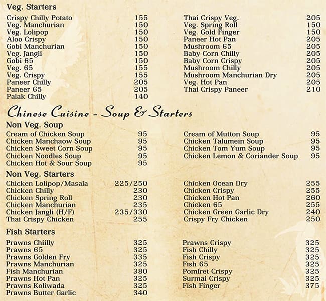 Menu at Bird Valley Restaurant Akurdi, Pimpri-Chinchwad