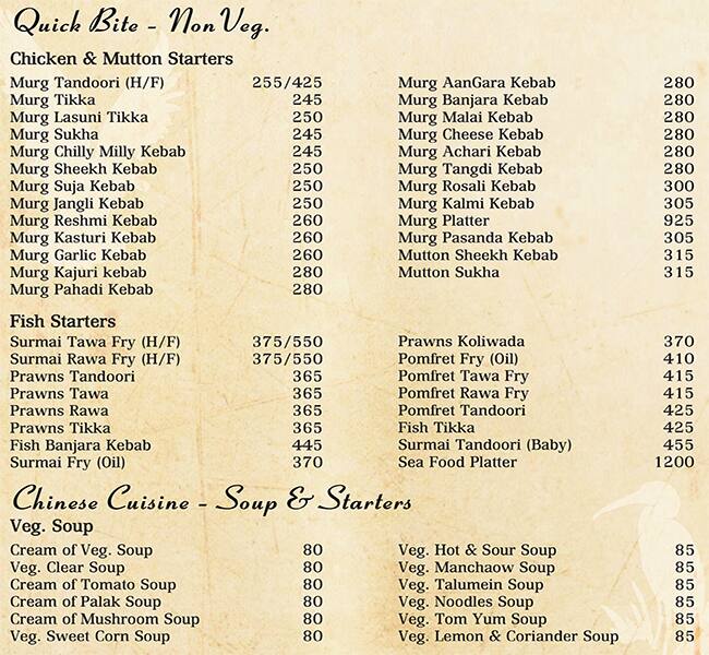 Menu at Bird Valley Restaurant Akurdi, Pimpri-Chinchwad