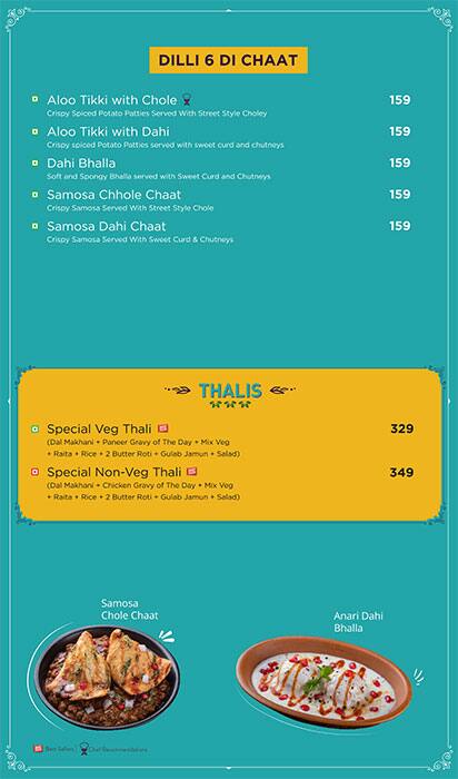 Menu at Street Foods By Punjab Grill Hill Road, Bandra West, Mumbai