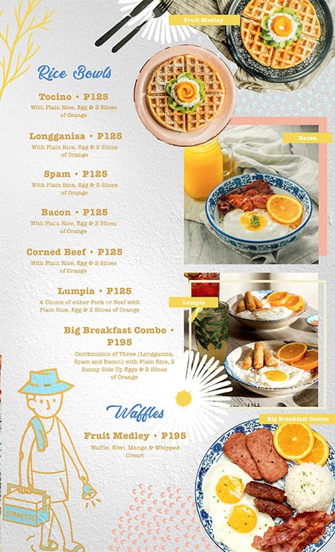 Menu at COOEE cafe, Cebu City