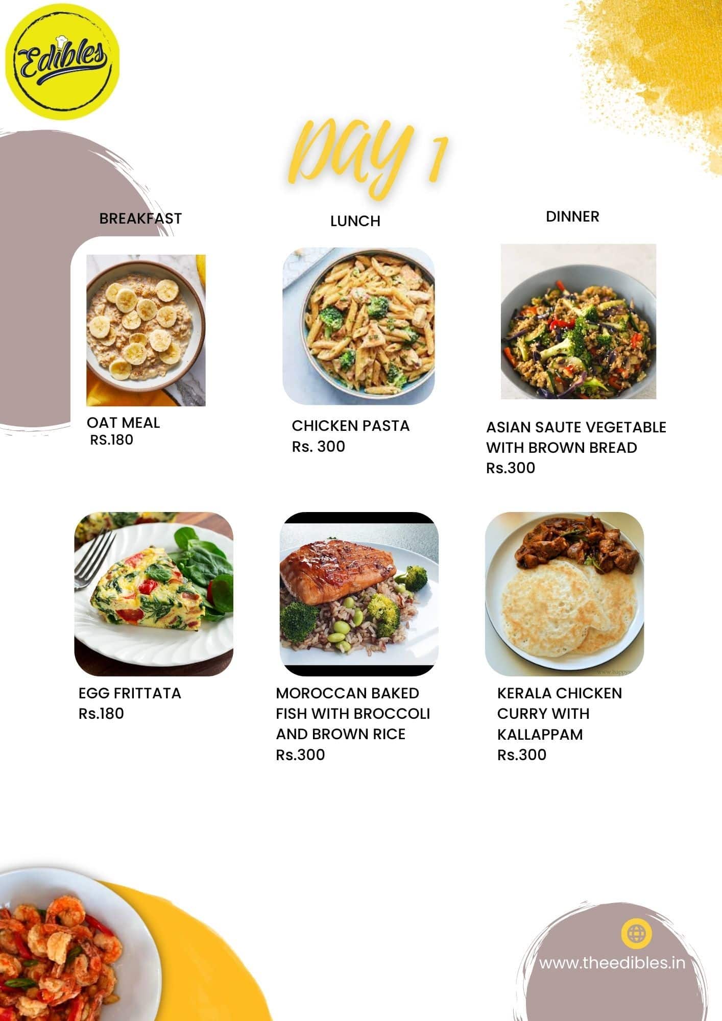 Menu of Edibles-The Diet Kitchen, Edappally, Kochi