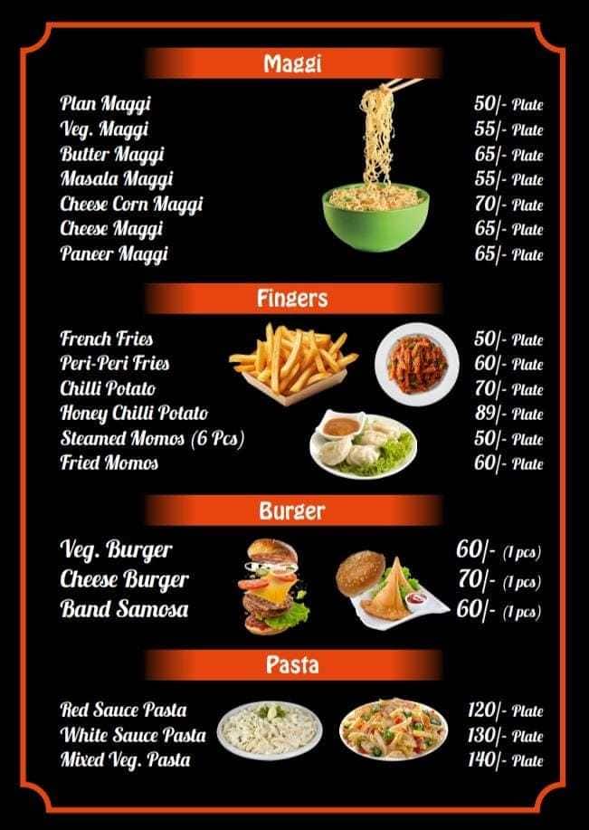 Menu of Jojo Cafe, Gomti Nagar, Lucknow