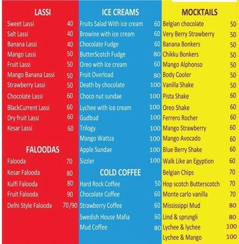 Lassi Shop Menu, Menu for Lassi Shop, Koramangala 5th Block, Bangalore ...