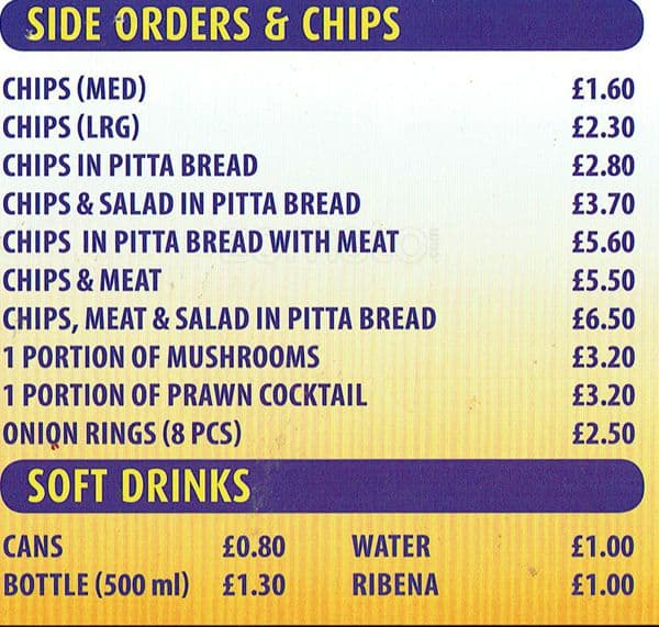 Menu at West Wickham Charcoal Grill fast food, West Wickham, 111 Station Rd