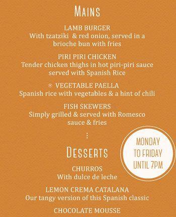 Menu at Bar Estilo, Birmingham