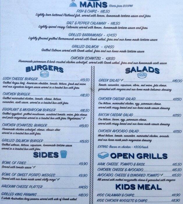 Lush on Bondi Menu, Menu untuk Lush on Bondi, Bondi Beach, Sydney ...