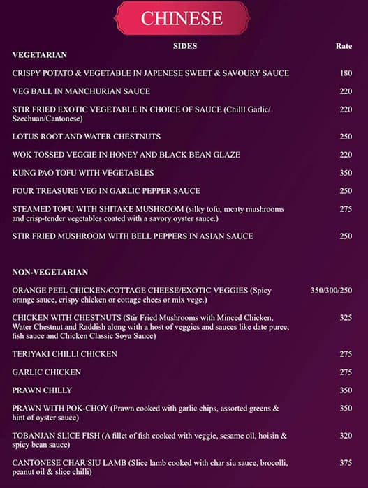 Menu of The Shout House, Sakchi, Jamshedpur