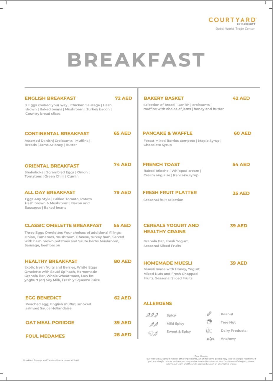 Menu of Cosmic Kitchen, Al Satwa, Dubai