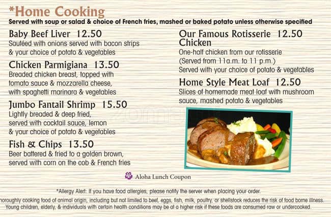 Menu at Courtyard Cafe, Las Vegas, W Tropicana Ave