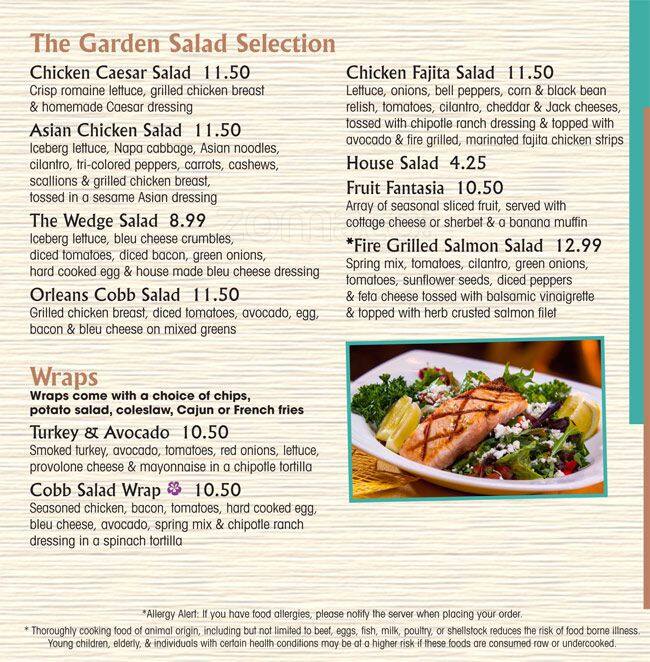 Menu at Courtyard Cafe, Las Vegas, W Tropicana Ave