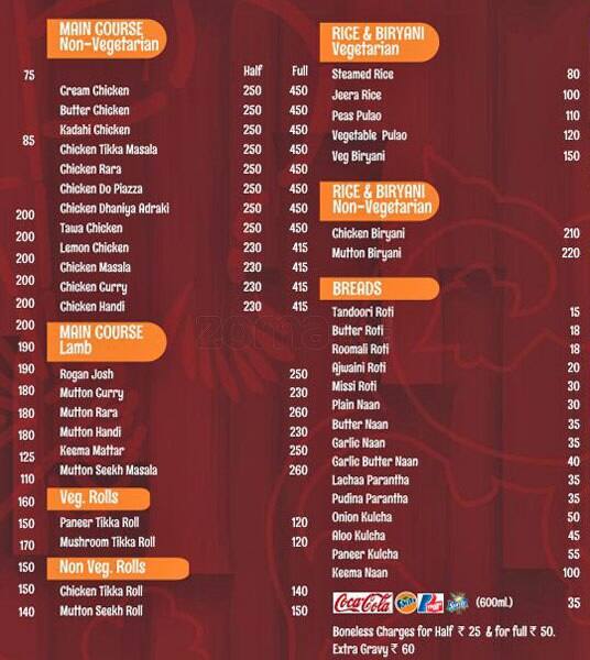 Menu at Chawla's2, Gurugram, B- 209 Supermart 1 Sushant Lok