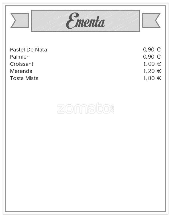 Menu at Panorama cafe, Ramada, R. Adelina Abranches 3