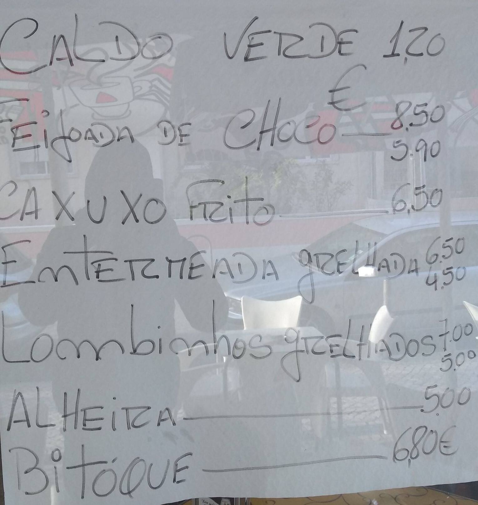 Menu em Camponesa do Alva restaurante, Almada, Rua Padre Angelo Firmino ...