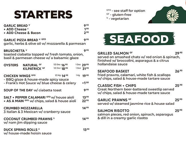 Menu at Shearers Arms Tavern pub & bar, Ormeau