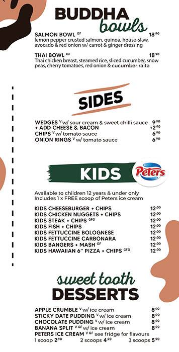 Menu at Shearers Arms Tavern pub & bar, Ormeau