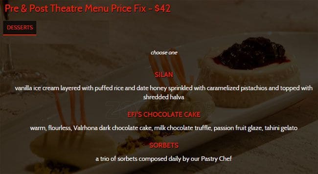 Menu at Taboon restaurant, West New York