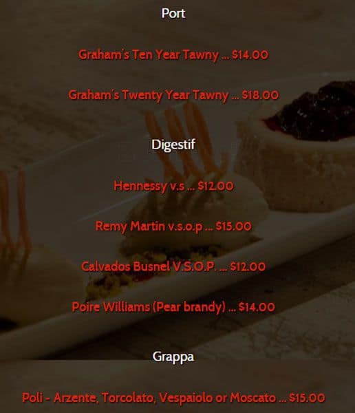 Menu at Taboon restaurant, West New York