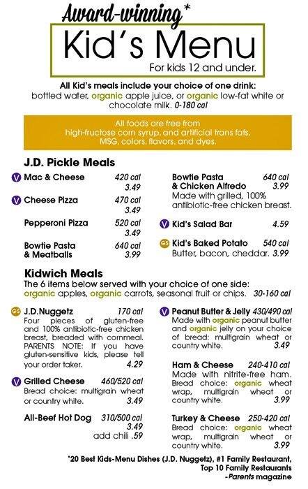 jason's deli kids menu