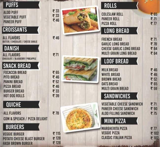 Menu at 7th heaven kazhakuttam, Thiruvananthapuram
