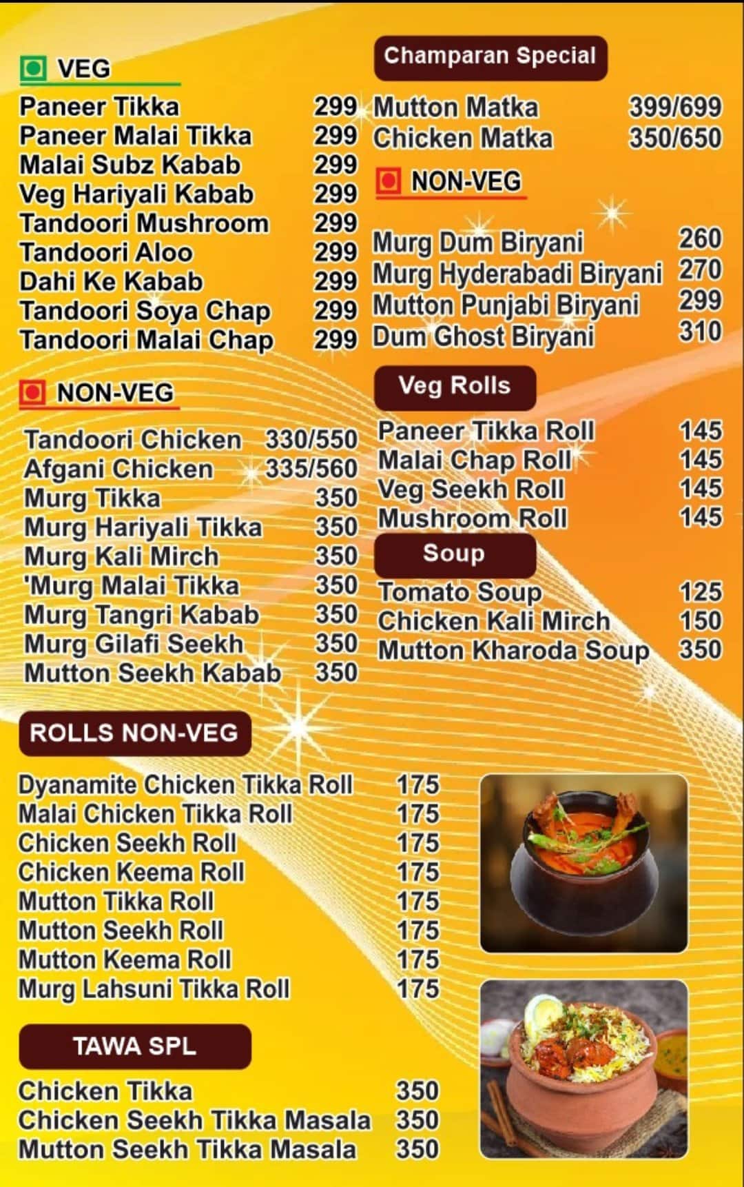 Menu of Kuber's Rasoi, Sector 56, Gurgaon