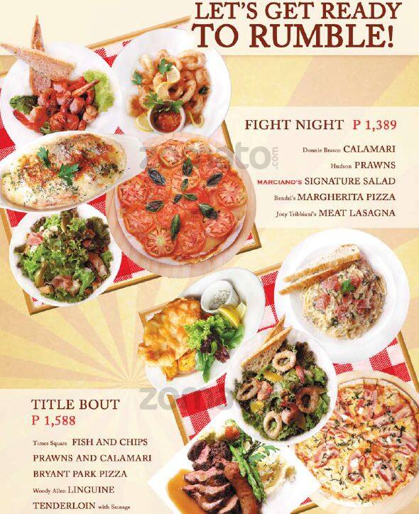 Carta del restaurante Marciano's, Ciudad Quezon, U.P. Town Center