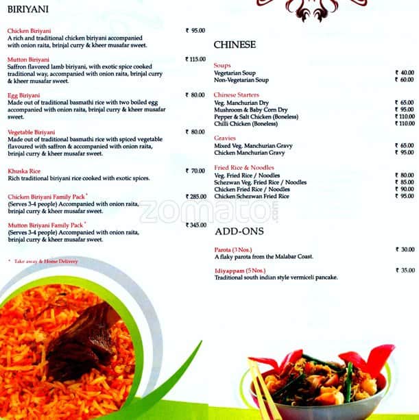 Menu at Breakfast Express, Chennai, No 4