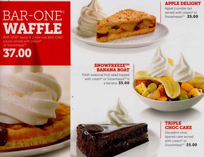 Menu at Wimpy restaurant, Umhlanga, Shop 67B