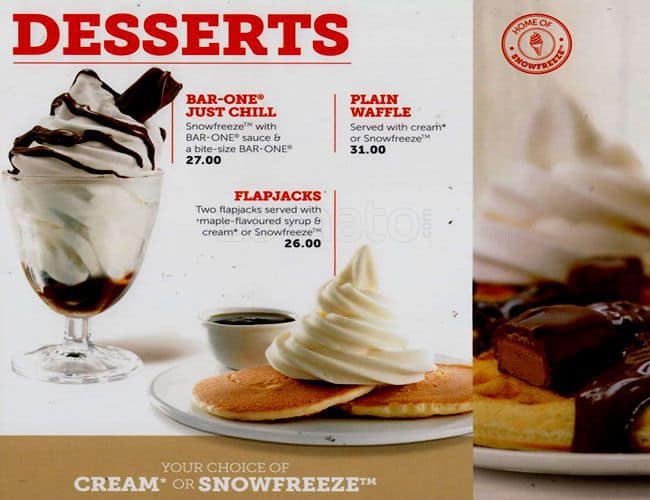 Menu at Wimpy, Durban, City View Shopping Centre