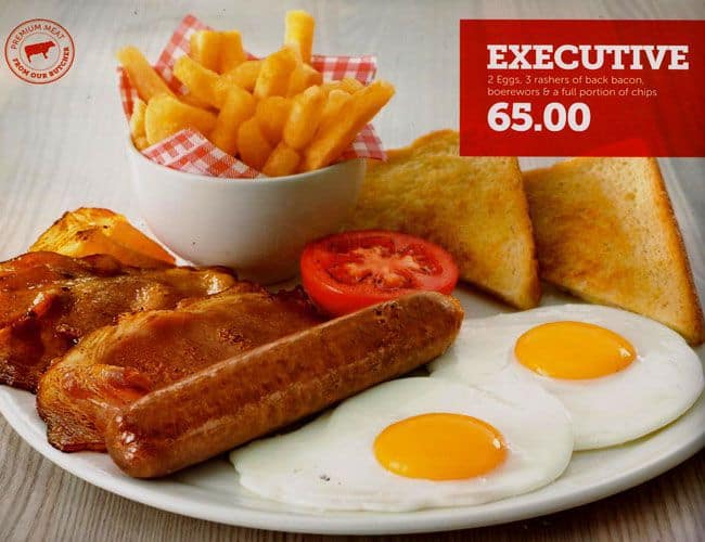 Menu at Wimpy restaurant, Umhlanga, Shop 67B