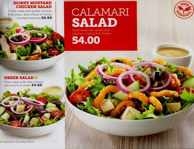 Menu at Wimpy restaurant, Umhlanga, Shop 67B