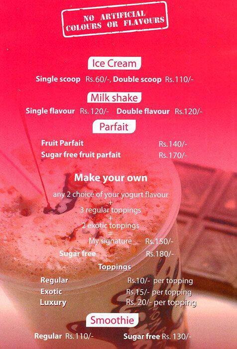 Menu at Flavours 24, Calangute