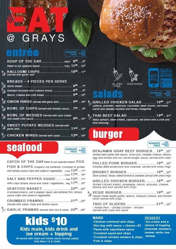 Carta del restaurante Caffe Primo, Seaford