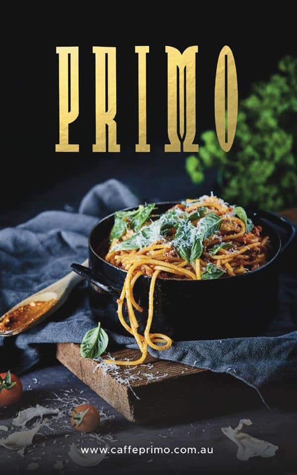 Carta del restaurante Caffe Primo, Seaford